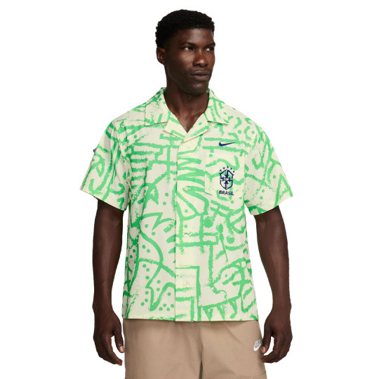 Maglietta Nike Brasil Fanswear Coppa America 2024 Alabaster-Light Green ...