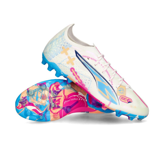 Scarpe Puma Ultra 5 Ultimate Volume UP MG White-Luminous Blue-Poison ...