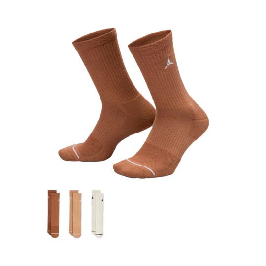 Calzini Jordan Everyday Cushioned Poly Crew (3 Paia) Archaeo Brown ...