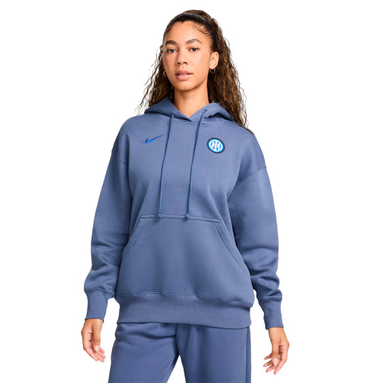 Felpa Nike Inter Fanswear 2024-2025 da Donna Diffused Blue-Black-Lyon ...