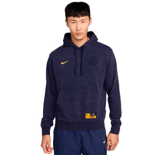 Felpa Nike Inter Fanswear 2024-2025 Blackened Blue-University Gold ...