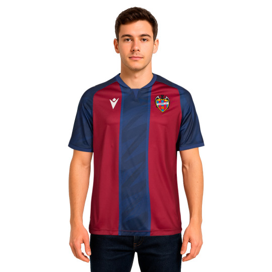 Maglia Macron UD Levante Home 2024-2025 Navy-Cardinal - Fútbol Emotion ...