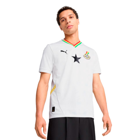 Maglia Puma Ghana Home Coppa Africa 2025 White-Yellow - Fútbol Emotion ...