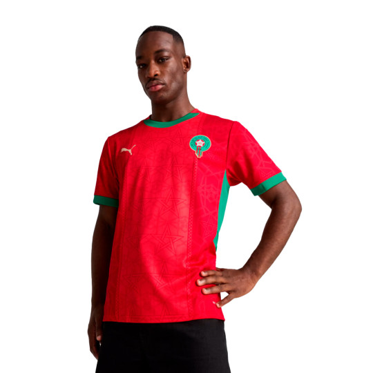Maglia Puma Marocco Home Coppa Africa 2025 Red-Archive Green - Fútbol ...
