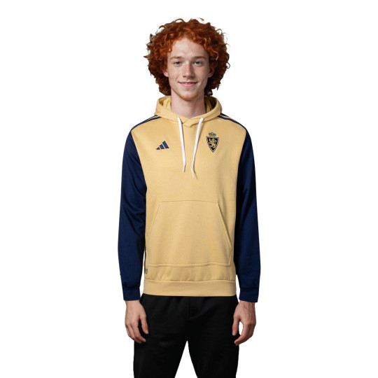Felpa adidas Real Zaragoza Winter Capsule 2024-2025 Team Sand-Navy Blua ...