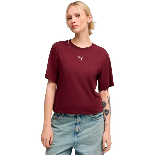 Maglia Puma Essentials Relaxed da Donna Ruby Shimmer - Fútbol Emotion ...