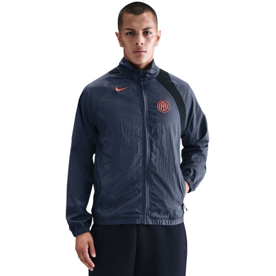 Giacca Nike Inter Fanswear 2025-2026 Thunder Blue-Black-Safety Orange ...