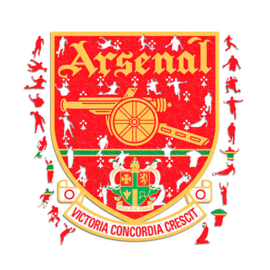 ICONIC PUZZLES Arsenal FC Vintage Puzzle Legno (150 Pezzi) red - Fútbol ...
