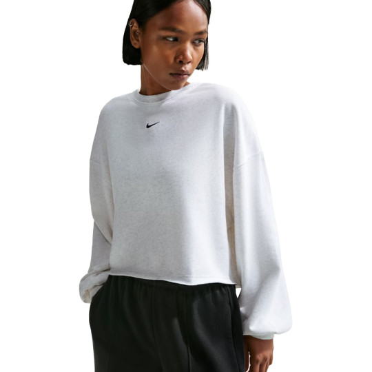 Maglia Nike Sportswear Chill Terry da Donna Birch Heather-Black ...